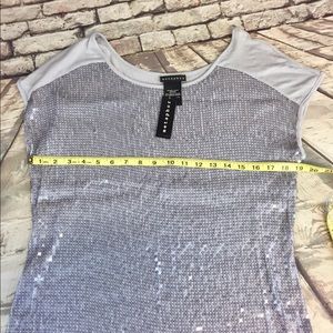 Metaphor | Tops | Metaphor Gray Free Flowing Sequined Shirt Size M ...
